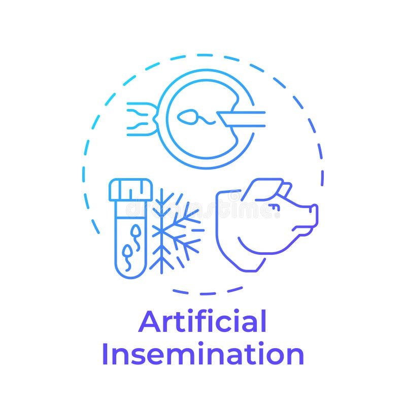 Artificial Insemination Blue Gradient Concept Icon Stock Vector - Illustration of insemination ...