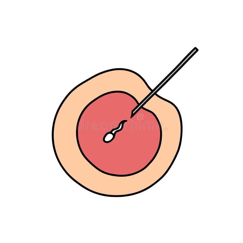 Artificial Insemination Doodle Icon, Vector Color Line Illustration ...
