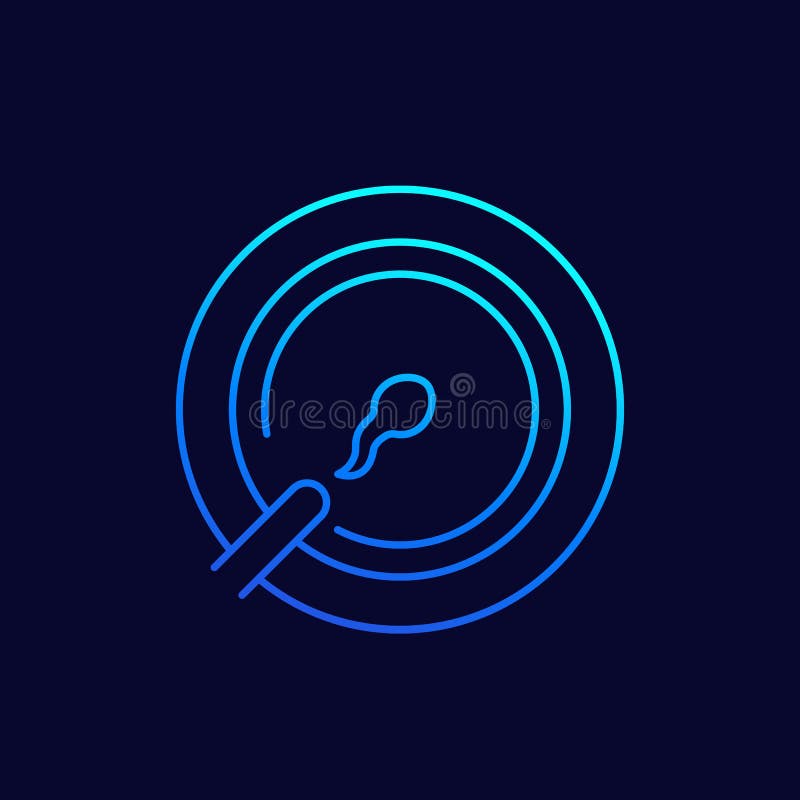 Artificial Insemination or Ifv Icon, Linear Vector Stock Vector ...