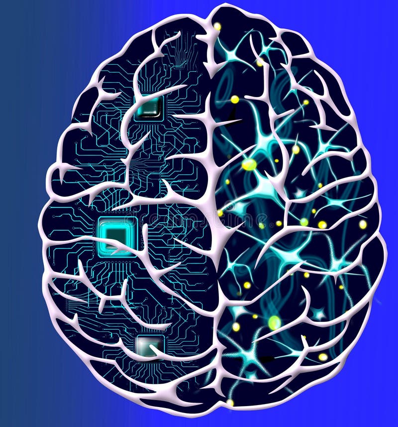 Artificial Inteligence Brain Stock Vector - Illustration of android ...