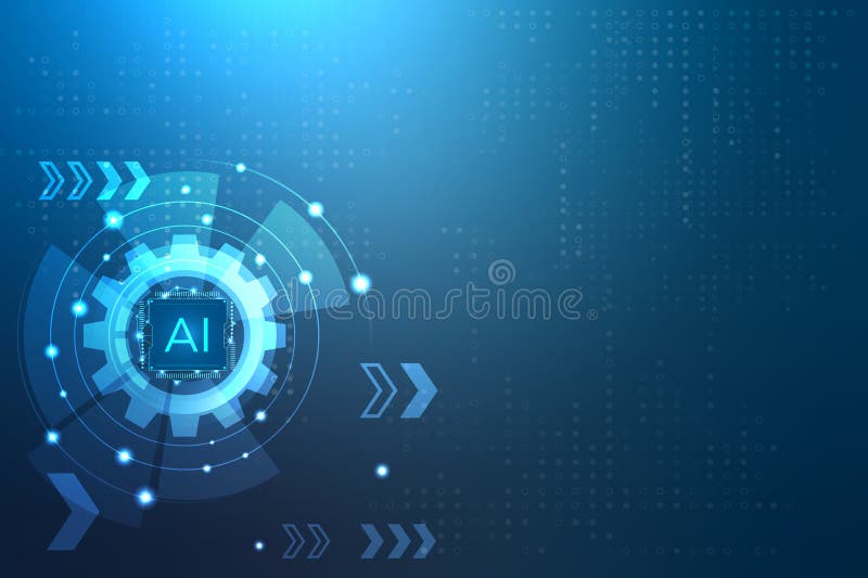 Artificial Intelligence Abstract Background, AI Chipset on Circuit ...