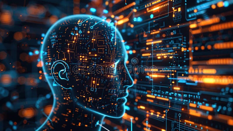 Artificial Intelligence Abstract Stock Illustration - Illustration of ...