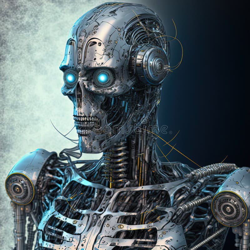 Artificial Intelligence, Advanced Cyborg with Metal Skeleton ... Artificial Intelligence, Advanced Cyborg with Metal Skeleton ...