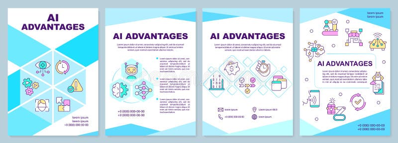 Artificial Intelligence Advantages Brochure Template Stock Vector ...