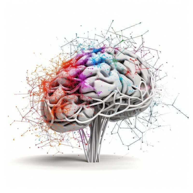 Artificial Intelligence AI Brain with Creative and Multi Colors with ...