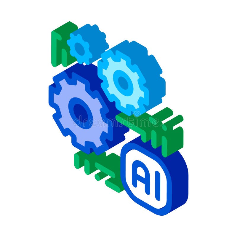 Artificial Intelligence Ai Chip Isometric Icon Vector Illustration ...