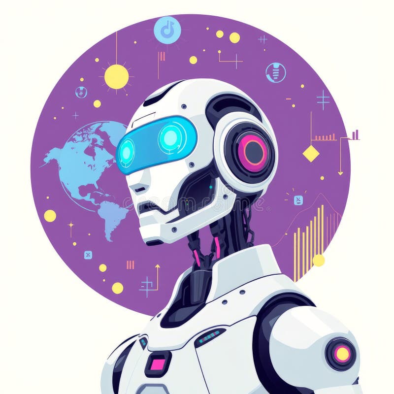 Artificial Intelligence (AI) Humanoid Robot, Machine Learning ...