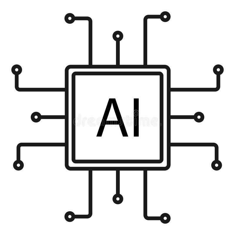 Artificial Intelligence AI Icon Vector Stock Illustration ...