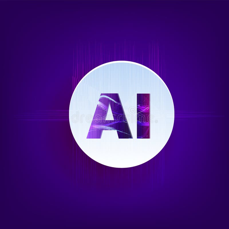 Artificial Intelligence. AI Letters. Vector Illustration. Stock Vector ...