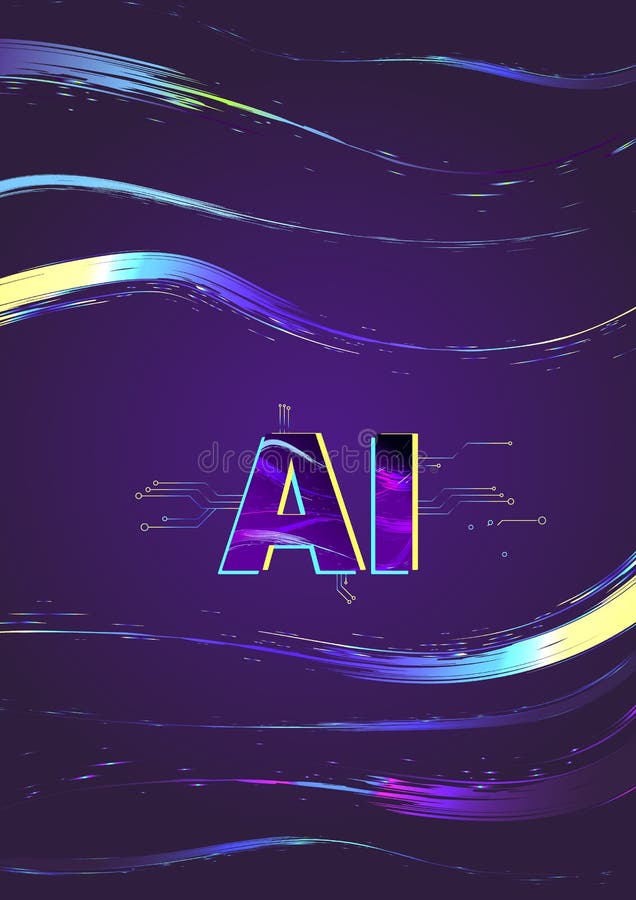 Artificial Intelligence. AI Letters. Vector Illustration. Stock Vector ...