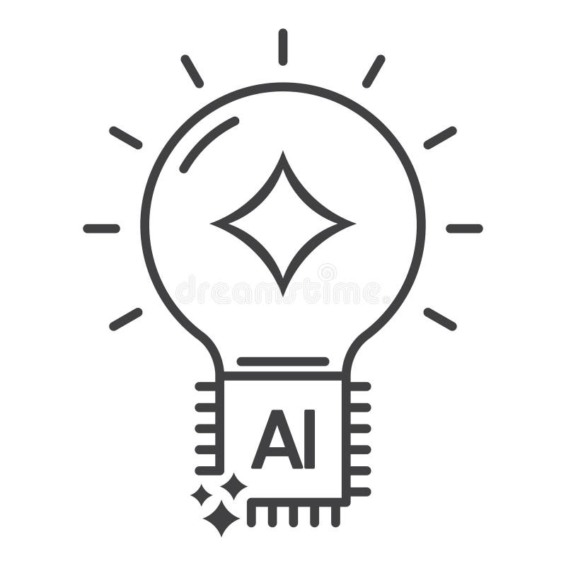 Artificial Intelligence Ai Light Bulb Chip Technology Innovation Idea ...
