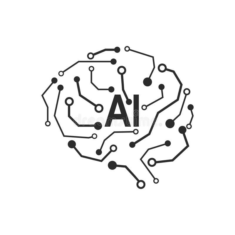 Artificial Intelligence Ai Logo Icon Stock Vector - Illustration of ...