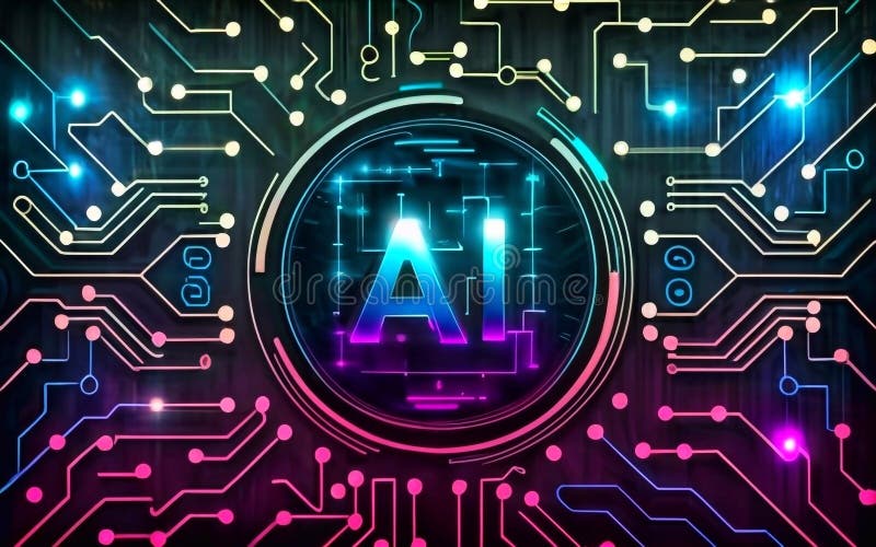 Artificial Intelligence (AI) and Machine Learning Concept. Abstract ...