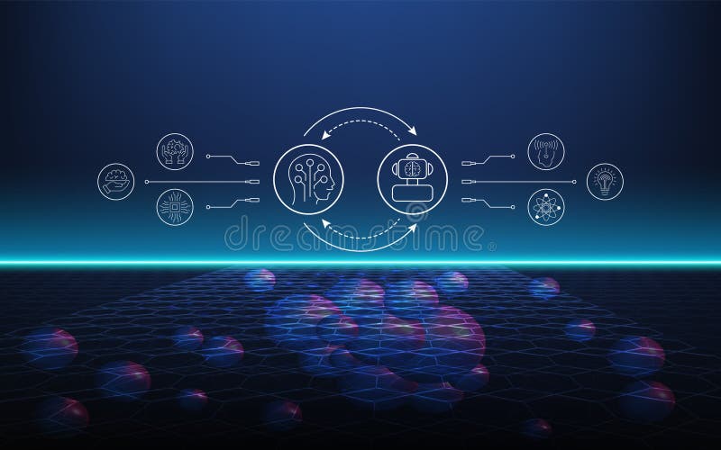 Artificial Intelligence (AI) Molecular Structure Background Concept ...
