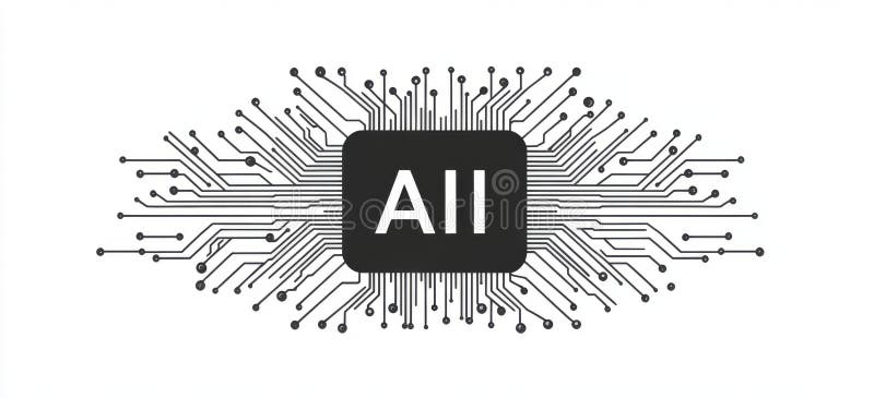 Artificial Intelligence AI Pictogram. the Ai Vector Generates a Logo or ...