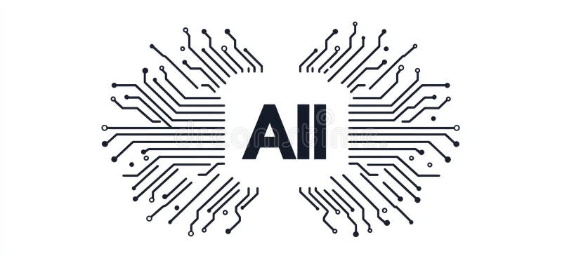 Artificial Intelligence AI Pictogram. the Ai Vector Generates a Logo or ...