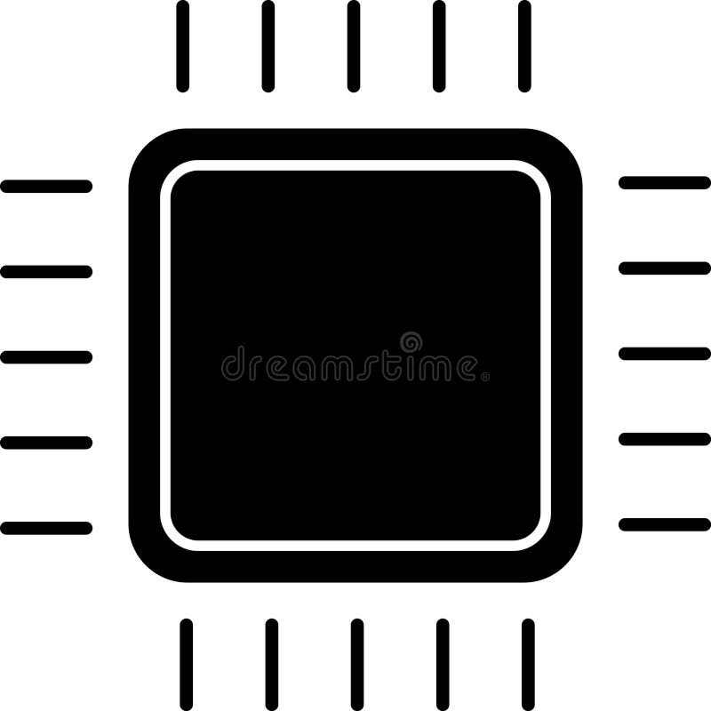 Artificial Intelligence Ai Processor Chip Vector Icon Sign Ui Processor Circuit Ai Line Icon