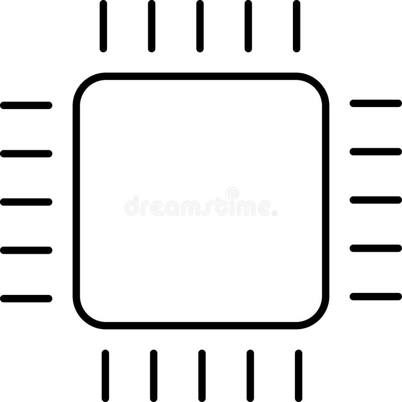 Artificial Intelligence AI Processor Chip Vector Icon Sign for Graphic Design, Logo, Website ...