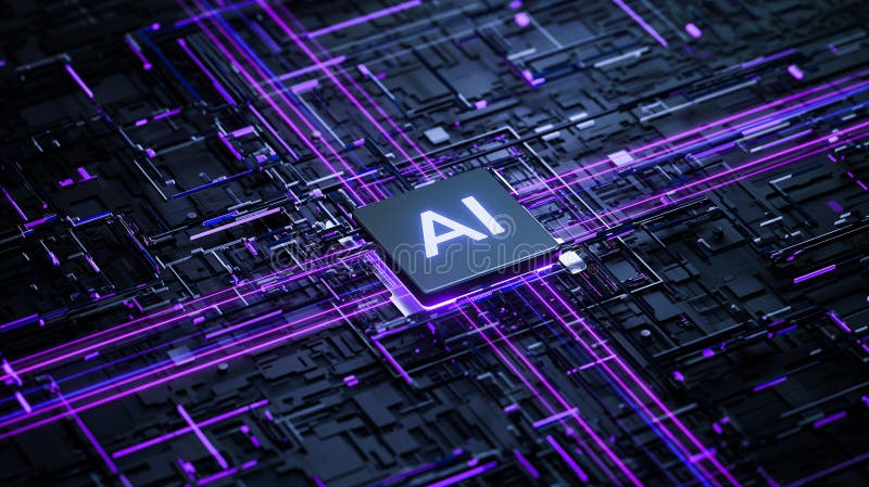 Artificial Intelligence AI Processor on Circuit Board Stock Image - Image of smart, connectivity ...