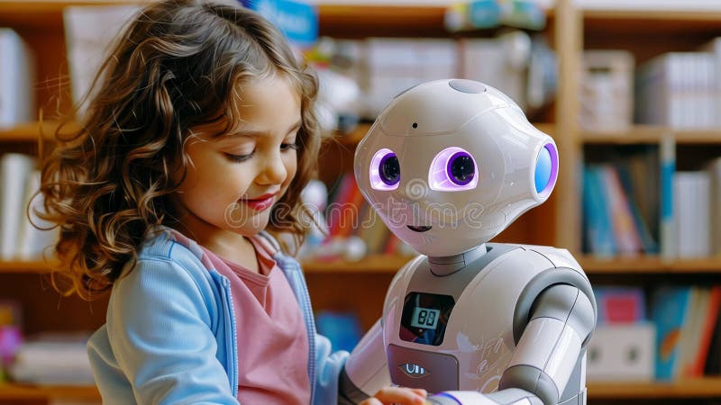 Artificial Intelligence. AI Robot Interacts with Child for Personalized ...