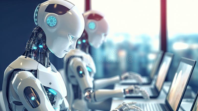 Ai Robot Typing Stock Illustrations – 814 Ai Robot Typing Stock ...