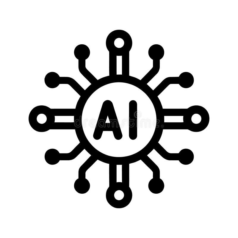 Artificial Intelligence AI Symbol Icon Isolated Stock Vector ...