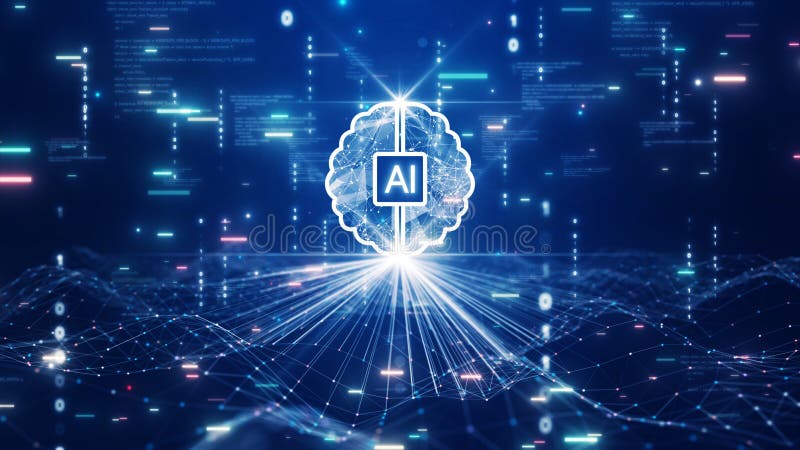 Artificial Intelligence (AI) Technology Concept Stock Illustration ...