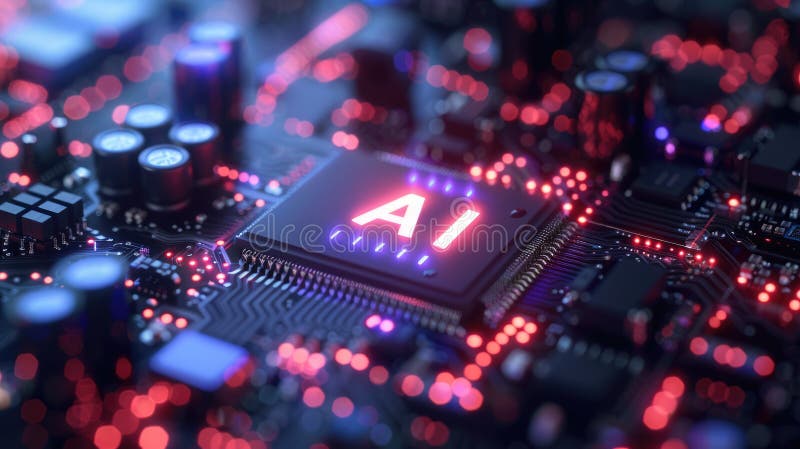 Artificial Intelligence and AI Technology Concept Processor Chip ...