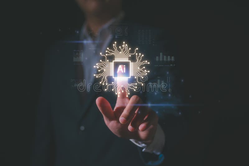 Artificial Intelligence Ai Technology, Man Using Ai Tech Smart Robot ...