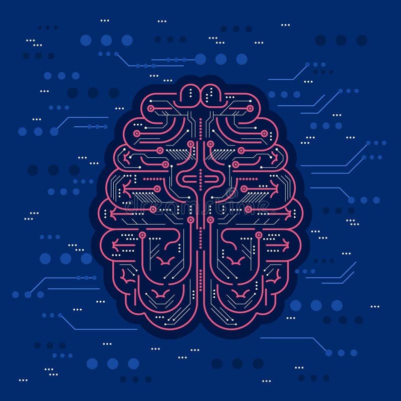 Futuristic Artificial Intelligence Vector Illustration Stock ...