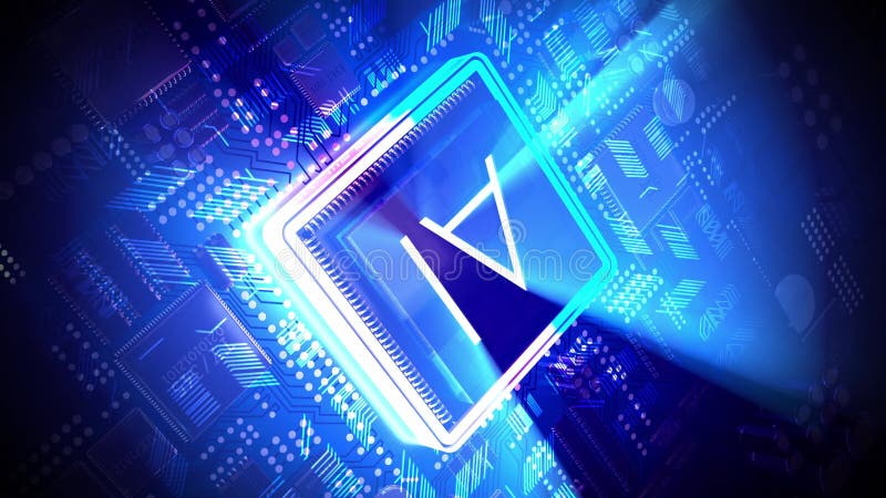 Artificial Intelligence - AI Word on Computer Processor - Blue Color ...