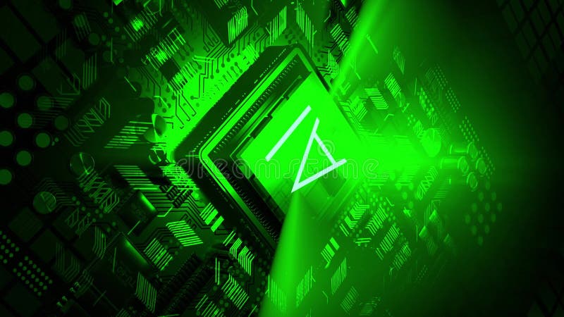 Artificial Intelligence - AI Word on Computer Processor - Green Color ...