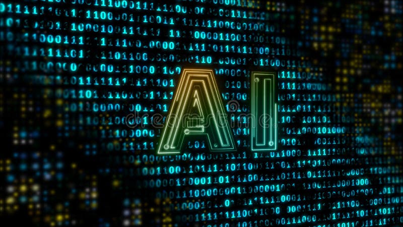 Artificial Intelligence (ai) Word on Digital Background Stock ...