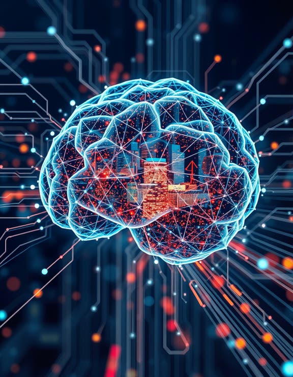 Artificial Intelligence Algorithm Visualization Abstract Represe Stock ...