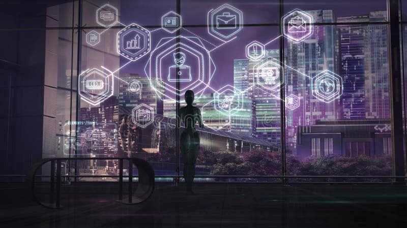 Artificial Intelligence Analyzes Activity in Social Networks. Stock ...