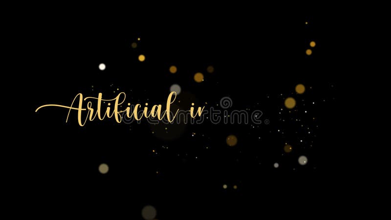 Artificial Intelligence Animation Text with Dust Sprinkle Particle ...