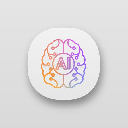Artificial Intelligence App Icon Stock Vector - Illustration of element ...