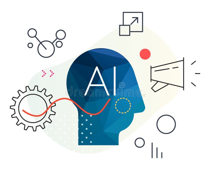 Artificial Intelligence Application Impact - Icon Stock Vector ...