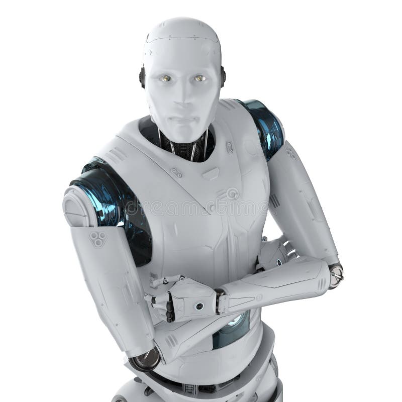Artificial Intelligence Arm Crossed Stock Illustration - Illustration ...