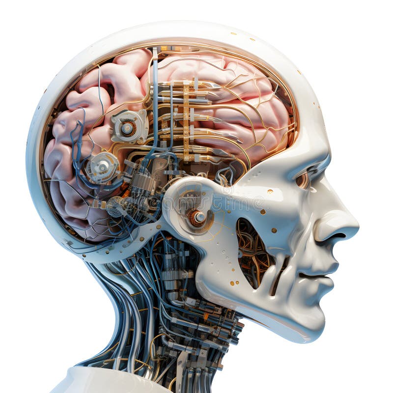 Human Brain Synapses, Neurons, Atoms and Molecules Stock Illustration ...