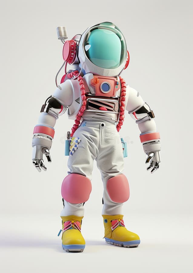 Artificial Intelligence Astronaut Robot - Colourful Illustration Stock ...