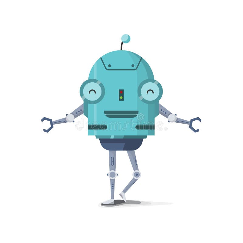 Artificial Intelligence, Automation Robot Concept, Vector Character ...