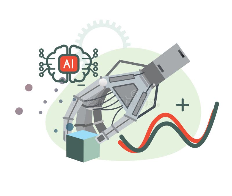 Artificial Intelligence In Autonomous System Illustration Stock