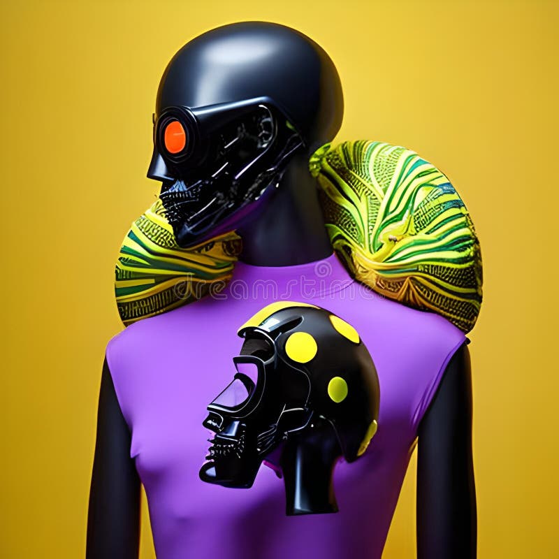 Artificial Intelligence Background, Abstract Art, Cyborg Face, Portrait ...