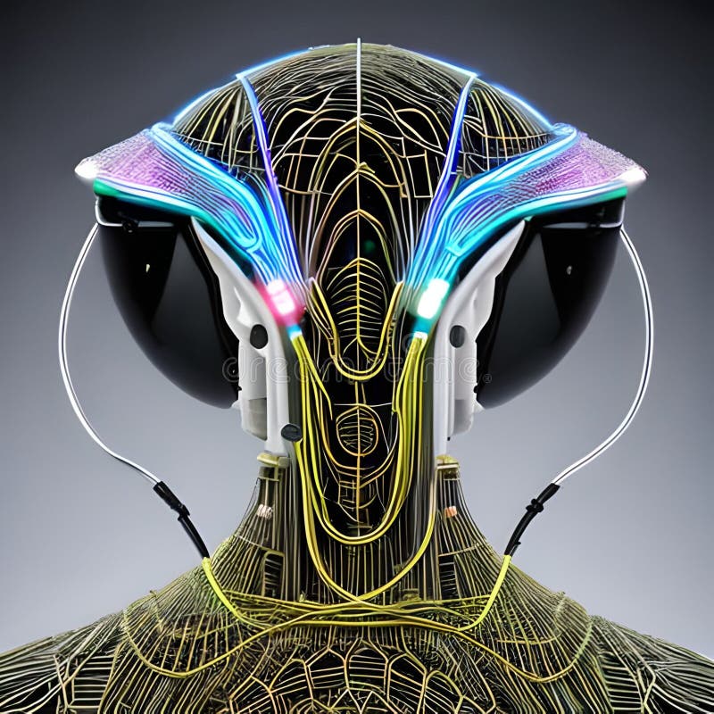 Artificial Intelligence Background, Abstract Art, Cyborg Face, Portrait ...