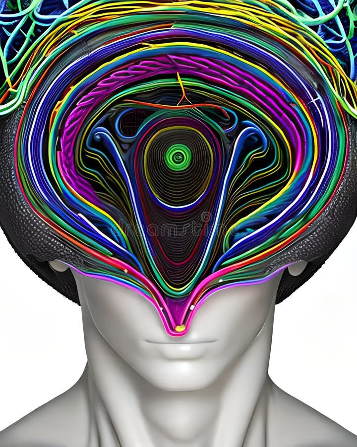 Artificial Intelligence Background, Abstract Art, Cyborg Face, Portrait ...