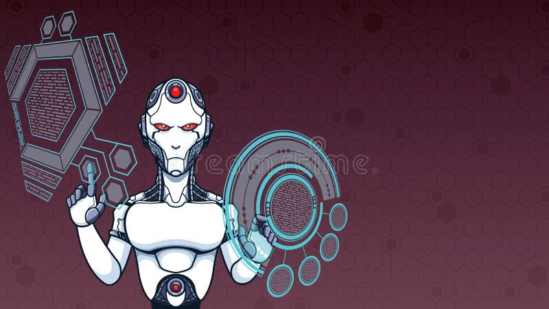 Evil Artificial Intelligence AI Concept Stock Illustration ...