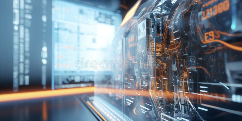 Artificial Intelligence Background.Glow of Technology. Digital Life of ...