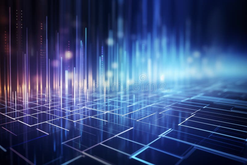 Artificial Intelligence Background.Glow of Technology. Digital Life of ...