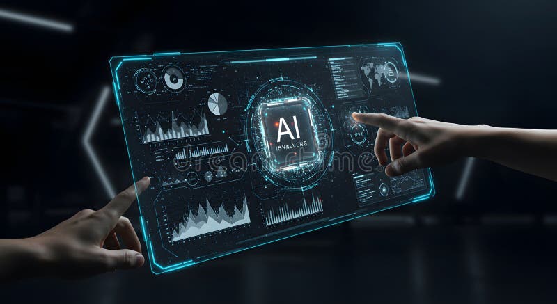 Artificial Intelligence in Big Data Analytics Stock Illustration ...